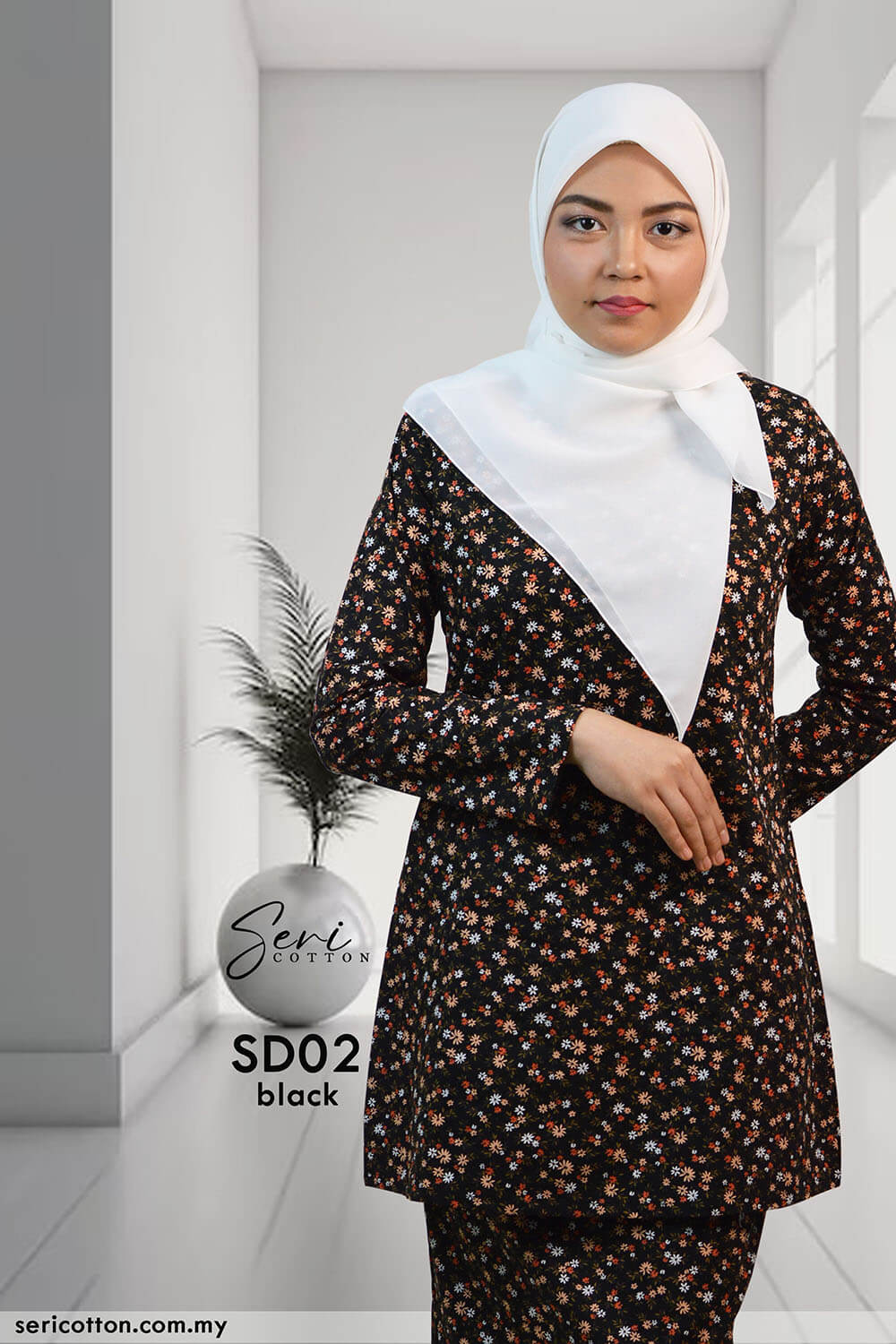Kurung Mini Moden Seri Dahlia – SD02 – Seri Cotton