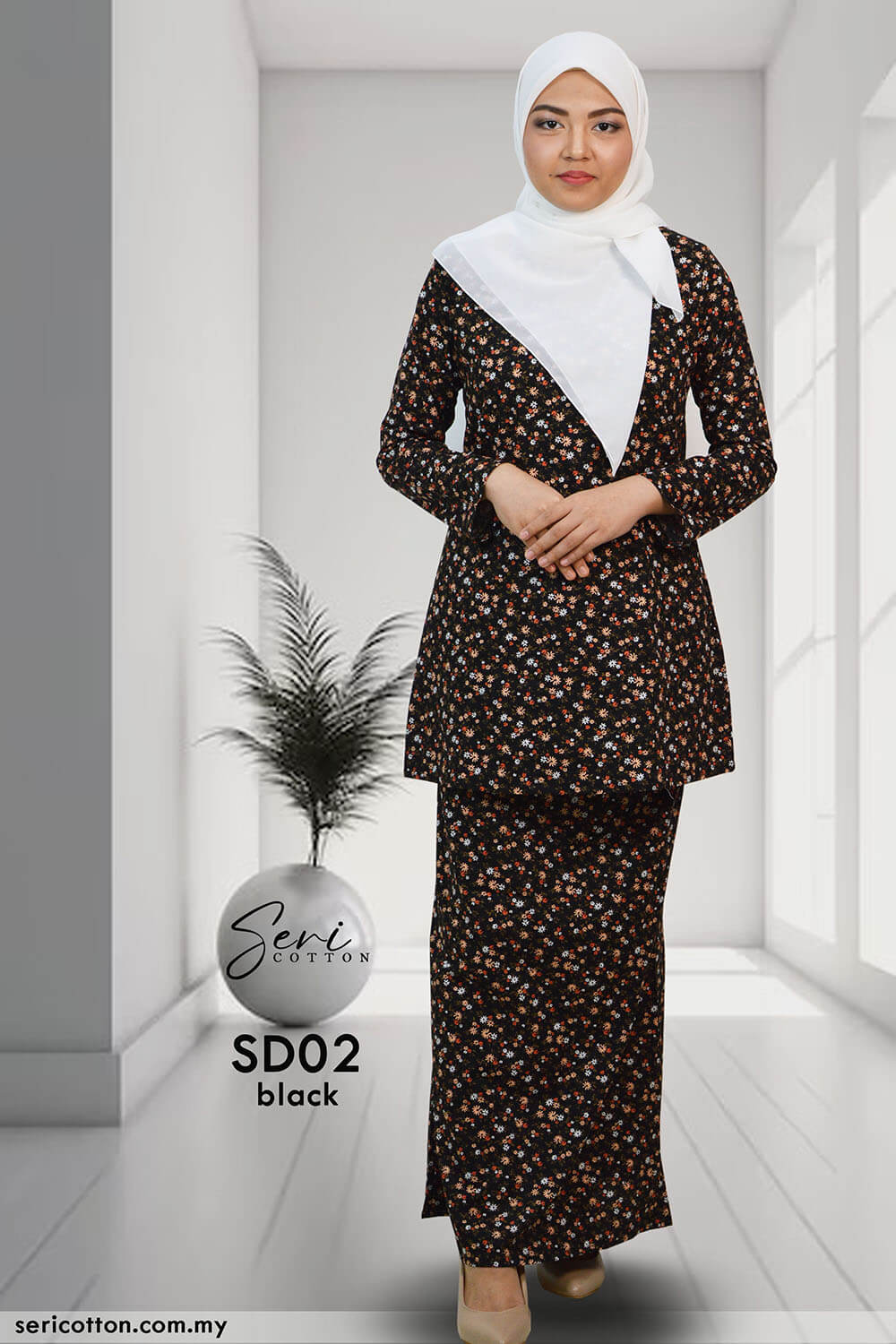 Kurung Mini Moden Seri Dahlia – SD02 – Seri Cotton