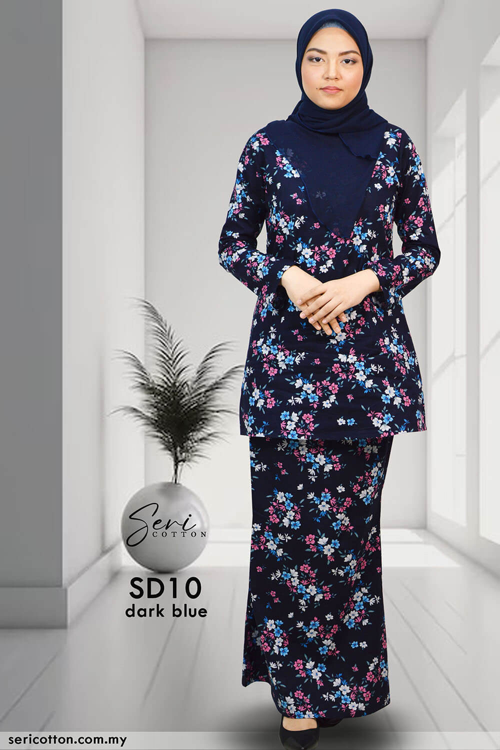 Kurung Mini Moden Seri Dahlia – SD10 – Seri Cotton