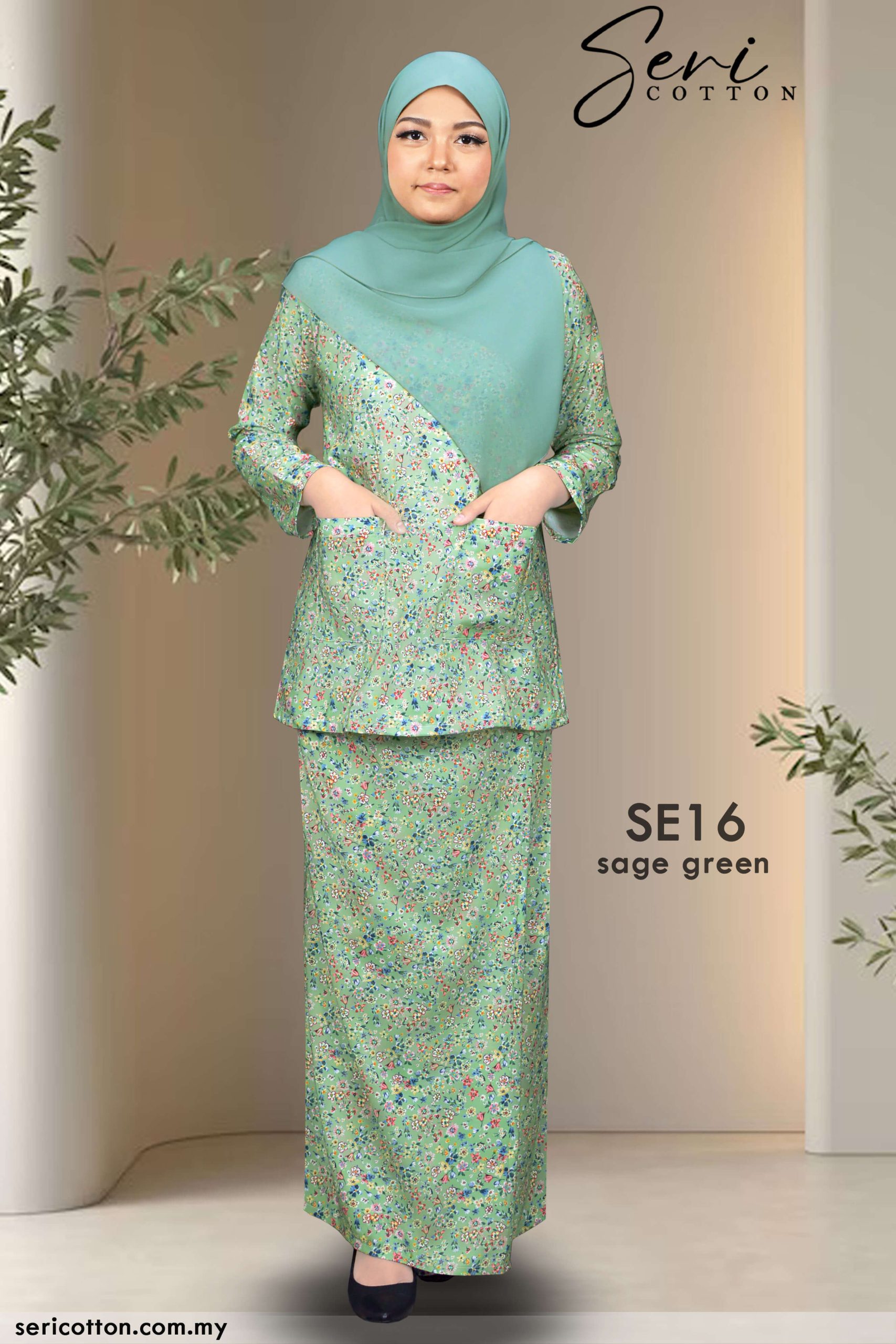 Kurung Kedah Seri Melati – SE16 – Seri Cotton